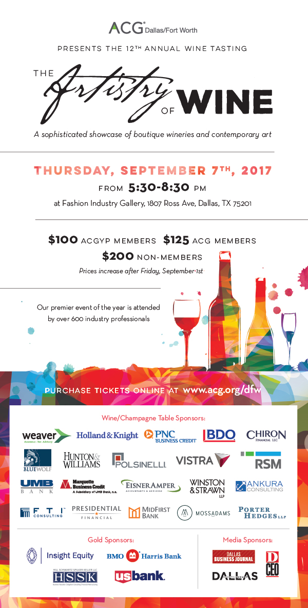 Wine Tasting | ACG Dallas/Fort Worth