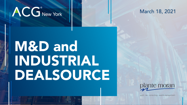 ACG NY M&D and Industrial Virtual DealSource | ACG New York