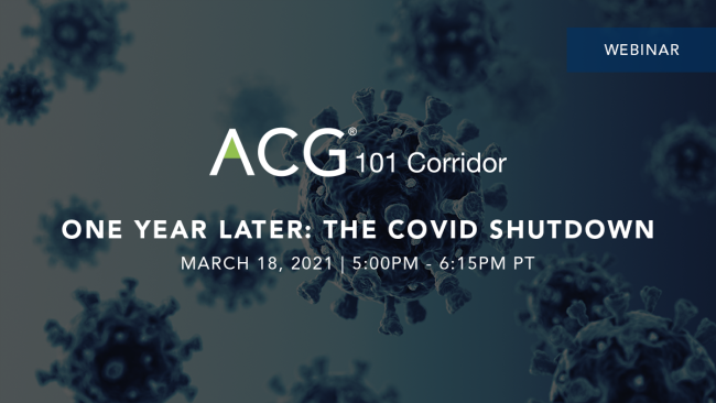 ACG 101 Webinar | One Year Later: The COVID Shutdown | ACG 101 Corridor