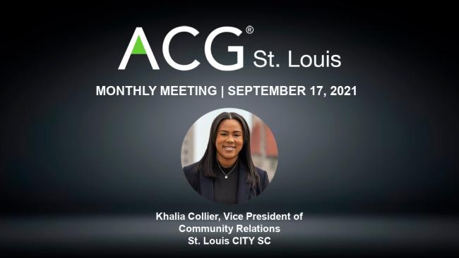 ACG St. Louis September Monthly Meeting featuring Khalia Collier from ...