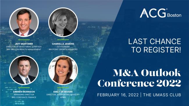 ACG Boston | M&A Outlook Conference 2022 | ACG Boston