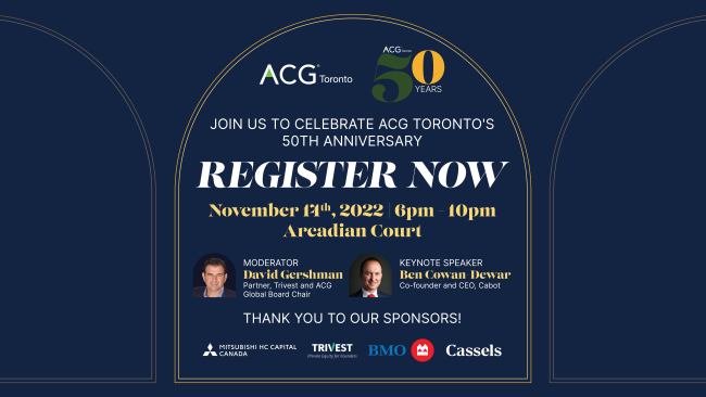 50th Anniversary Gala Dinner | ACG Toronto