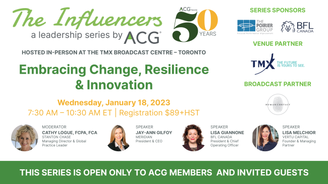 THE INFLUENCERS SERIES - Part Three - Embracing Change, Resilience ...