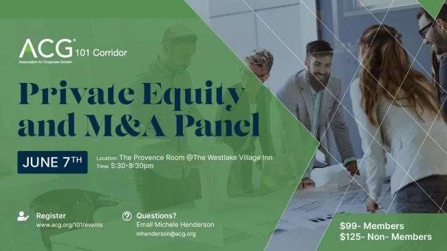 ACG 101 2023 Private Equity and M&A Panel | ACG 101 Corridor