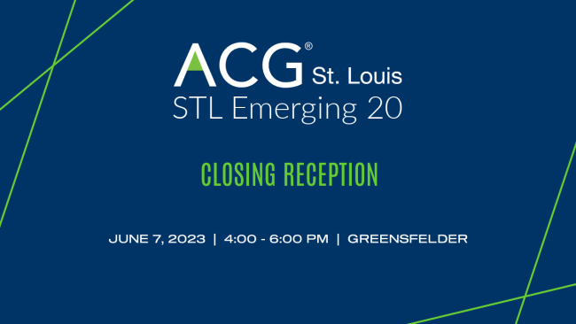 2023 STL Emerging 20 Program - Closing Reception (By Invitation Only ...