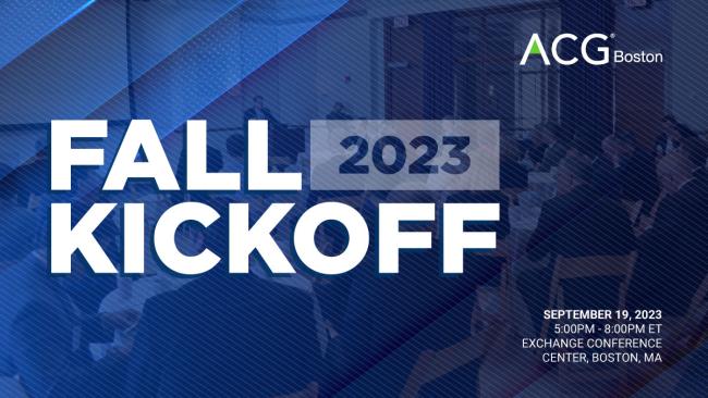 2023 ACG Boston: Fall Kickoff | ACG Boston