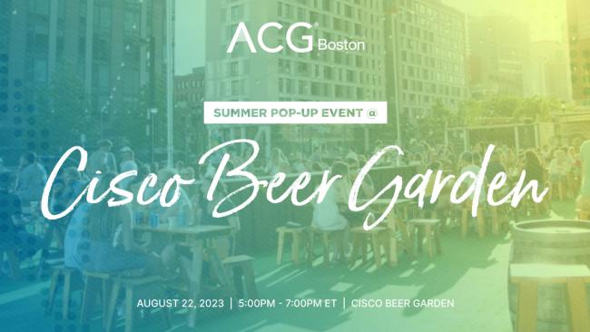 2023 ACG Boston Summer Pop Up Event | ACG Boston
