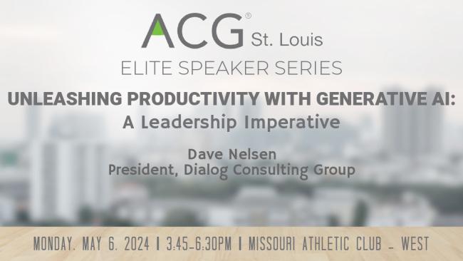 2024 STL Elite Speaker Series featuring Dave Nelsen, President of ...