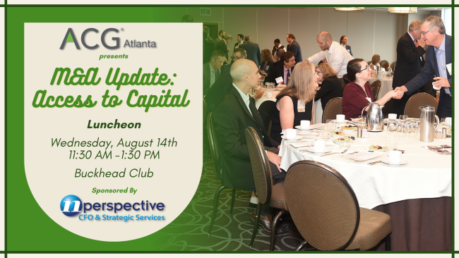 ACG Atlanta - M&A Update: Access to Capital | ACG Atlanta