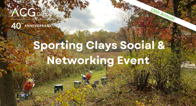 ACG Detroit | 15th Annual Sporting Clays Social & Networking Event ...