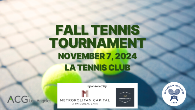 ACG Los Angeles | 2024 Fall Tennis Tournament | ACG Los Angeles