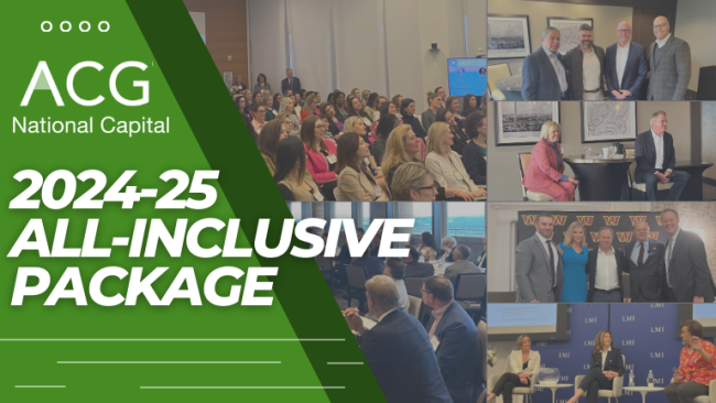 2024-25 All-Inclusive Regular Meeting Package | ACG National Capital