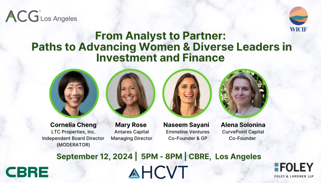 ACG Los Angeles | From Analyst to Partner - Paths to Advancing Women ...