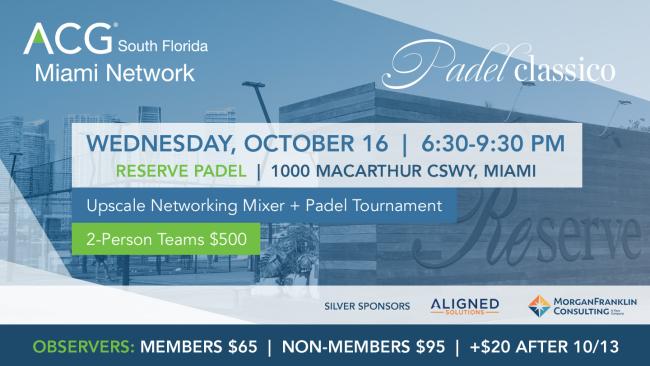 ACG South Florida Miami Network Padel Classico | ACG Miami