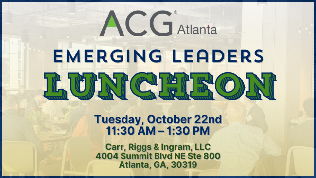 ACG Atlanta Emerging Leaders Fall 2024 Luncheon | ACG Atlanta