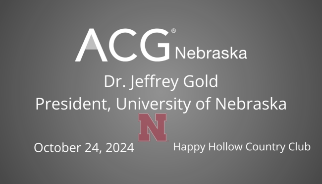 2024 ACG Nebraska October Breakfast Meeting | Dr. Jeffrey Gold ...