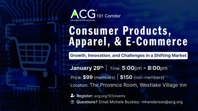 ACG 101 Jan 29th 2025 Consumer Products & Apparel Panel | ACG 101 Corridor