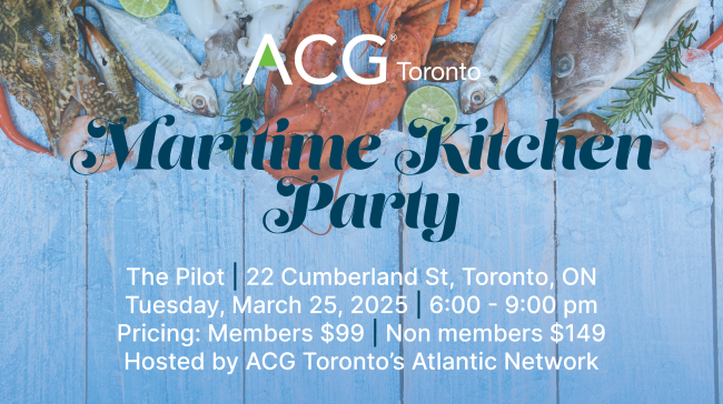 ACG Maritime Kitchen Party | ACG Toronto