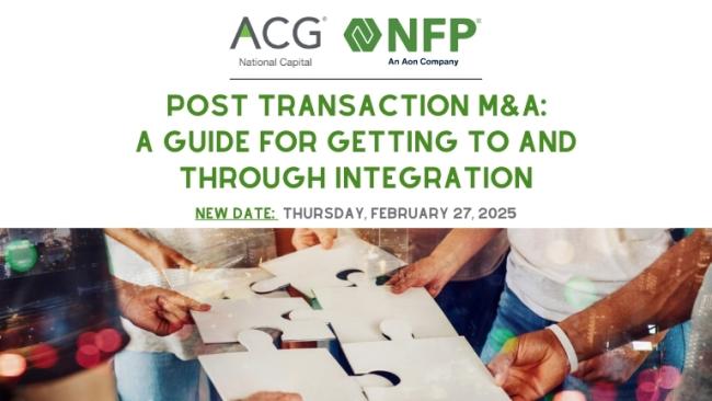 Post Transaction M&A: Getting to and Through Integration | ACG National ...