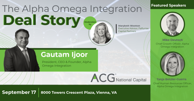 2025 The Alpha Omega Integration Deal Story | ACG National Capital