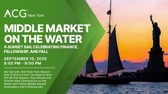 2025 ACG NY Middle Market on the Water | ACG New York
