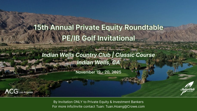 ACG Los Angeles | 15th Annual Private Equity Roundtable Golf ...