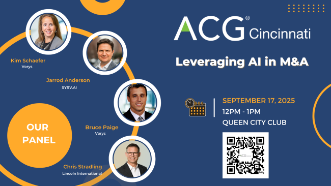 2025 ACG CIN SEPT LUNCH: Leveraging AI in M&A | ACG Cincinnati