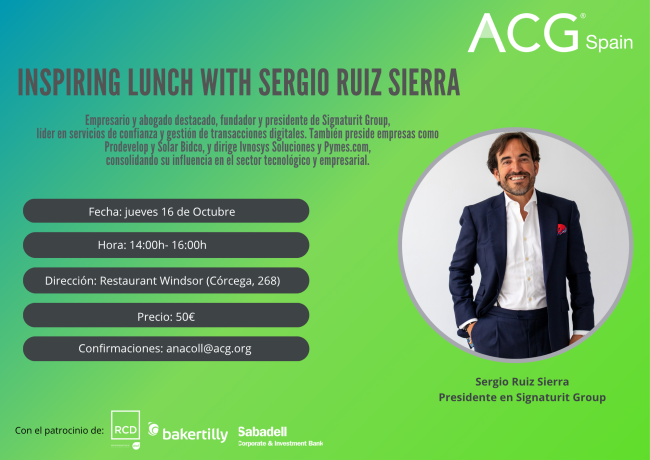 Inspiring lunches with Sergio Ruiz | ACG Spain