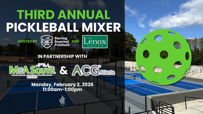 3rd Annual Pickleball Mixer at M&A South 2026 | ACG Atlanta