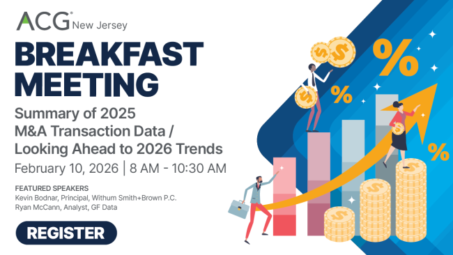 ACG NJ Breakfast Meeting | Summary of 2025 M&A Transaction Data ...