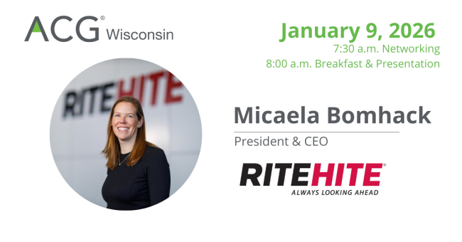 2026 ACG WI | Micaela Bomhack, President & CEO, Rite Hite | ACG Wisconsin