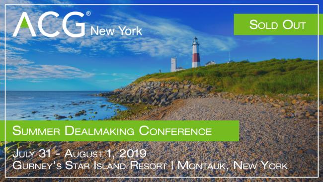 2019 Summer Dealmaking Conference | ACG New York