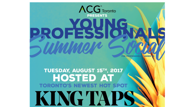 Young Professionals Summer Social | ACG Toronto