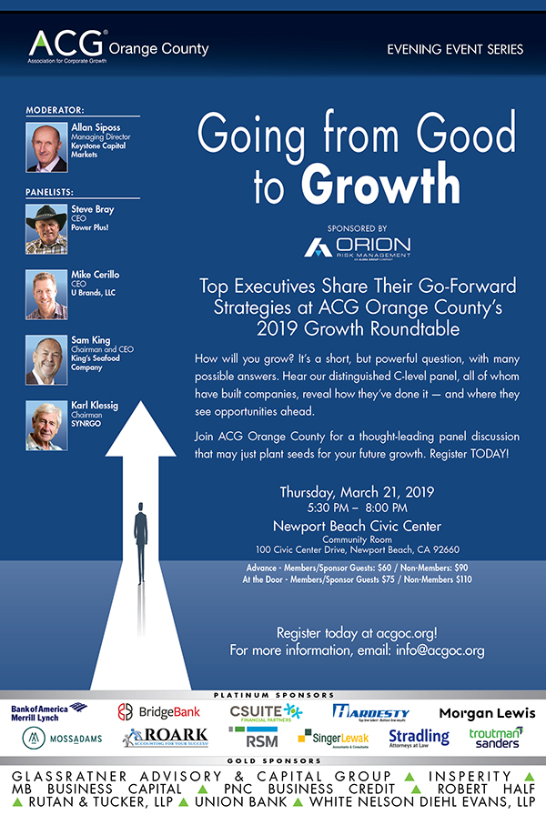 ACG OC - Growth Roundtable 2019 | ACG Orange County