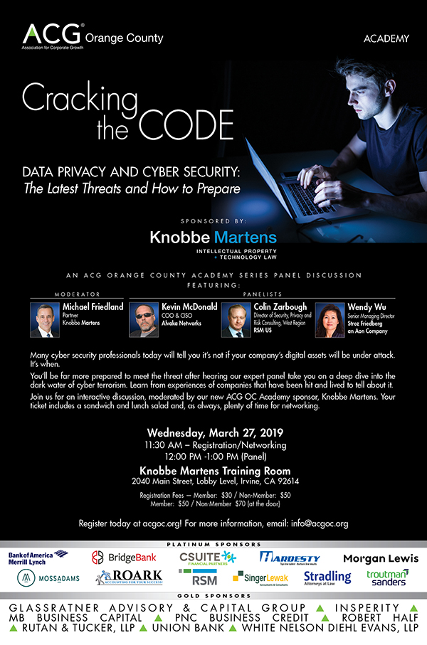 ACG OC - Academy: Data Privacy and Cyber Security | ACG Orange County