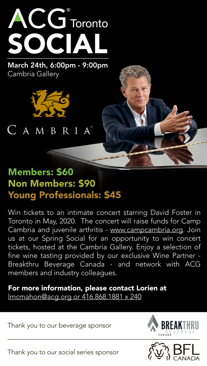 ACG Toronto Social - Cambria Gallery | ACG Toronto