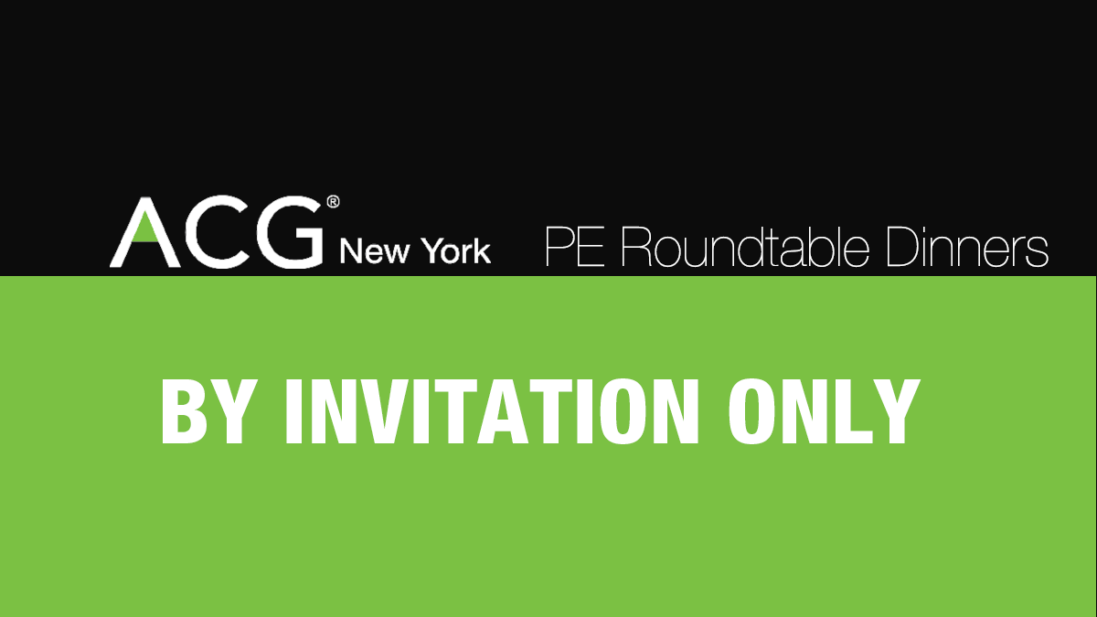 Control Investor Roundtable Dinner Series - Invitation Only 180614 | ACG New York