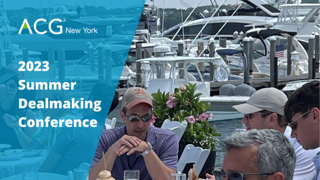 ACG NY 2023 Summer Dealmaking Conference | ACG New York