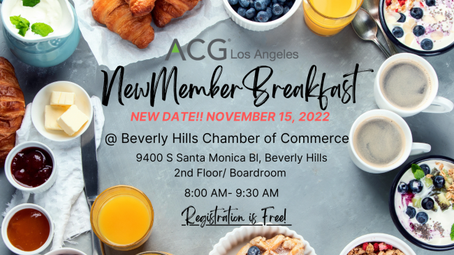 New Member Breakfast | ACG Los Angeles