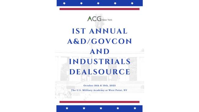 ACG New York Annual A&D/GovCon and Industrials Conference 2023 | ACG ...
