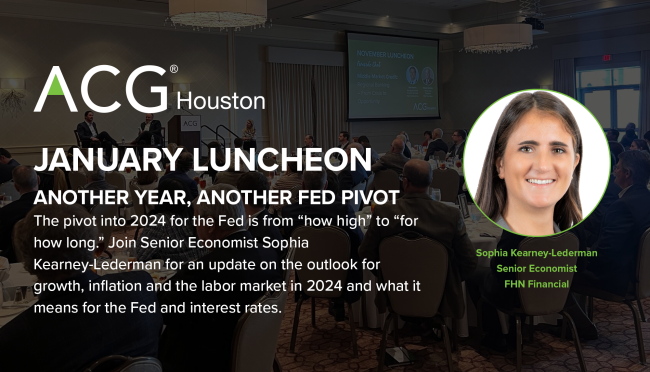ACG Houston: January Monthly Luncheon | ACG Houston