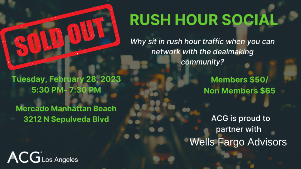 2023 ACG LA Rush Hour- South Bay | ACG Los Angeles