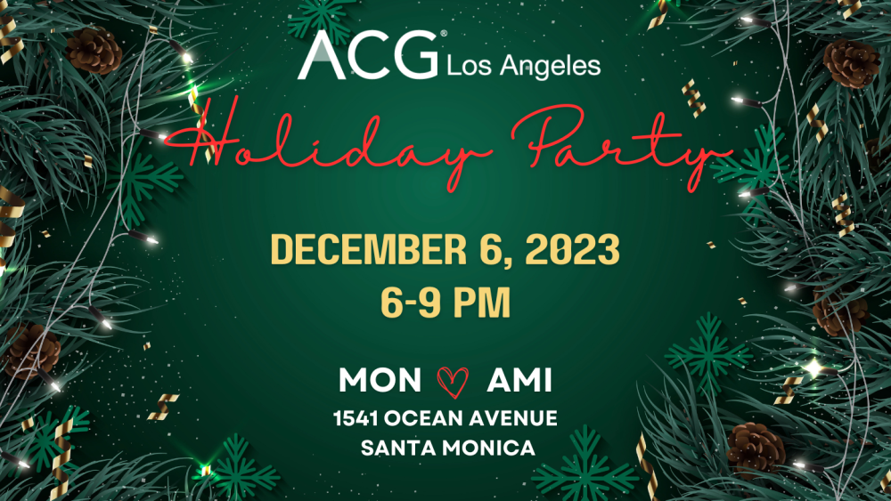 2023 ACG Los Angeles | Holiday Party | ACG Los Angeles