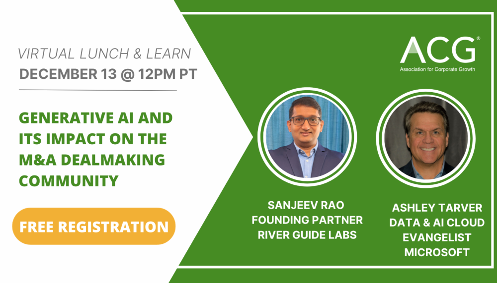 ACG Los Angeles | Lunch & Learn: "Generative AI and how it will change ...