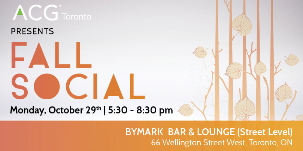 Fall Social | ACG Toronto