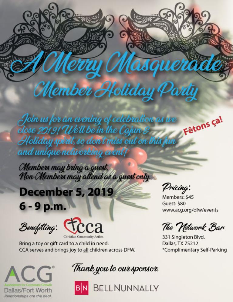 2019 ACG DFW Member Holiday Party | ACG Dallas/Fort Worth